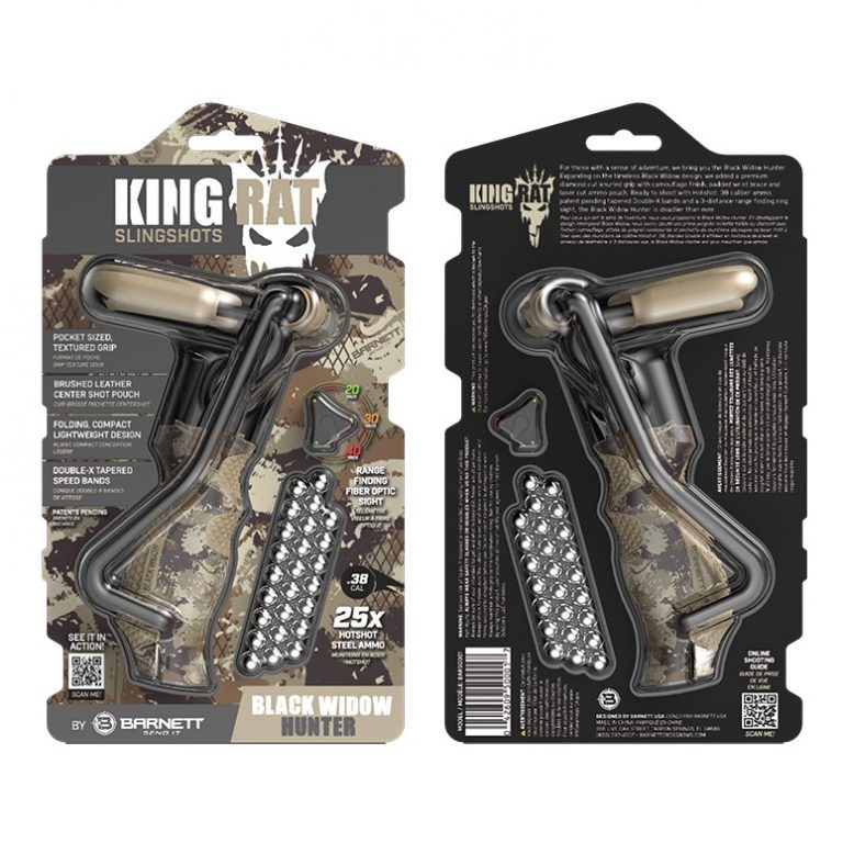 Barnett Black Widow Hunter (King Rat) Catapult/Slingshot With FREE .38 ...